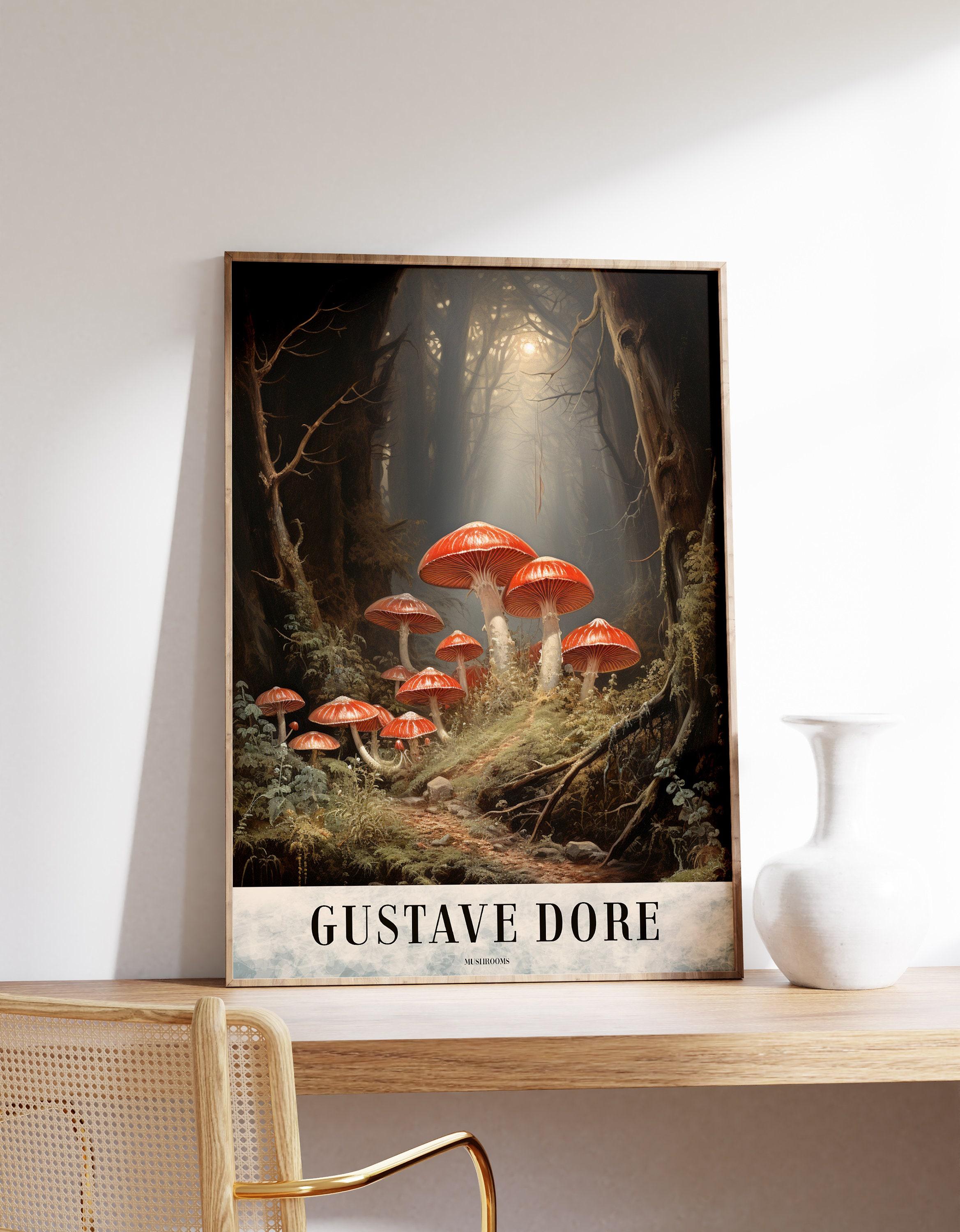 Mushrooms Art Gustave Dore Gothic Limited Edition Posters (No Frame)