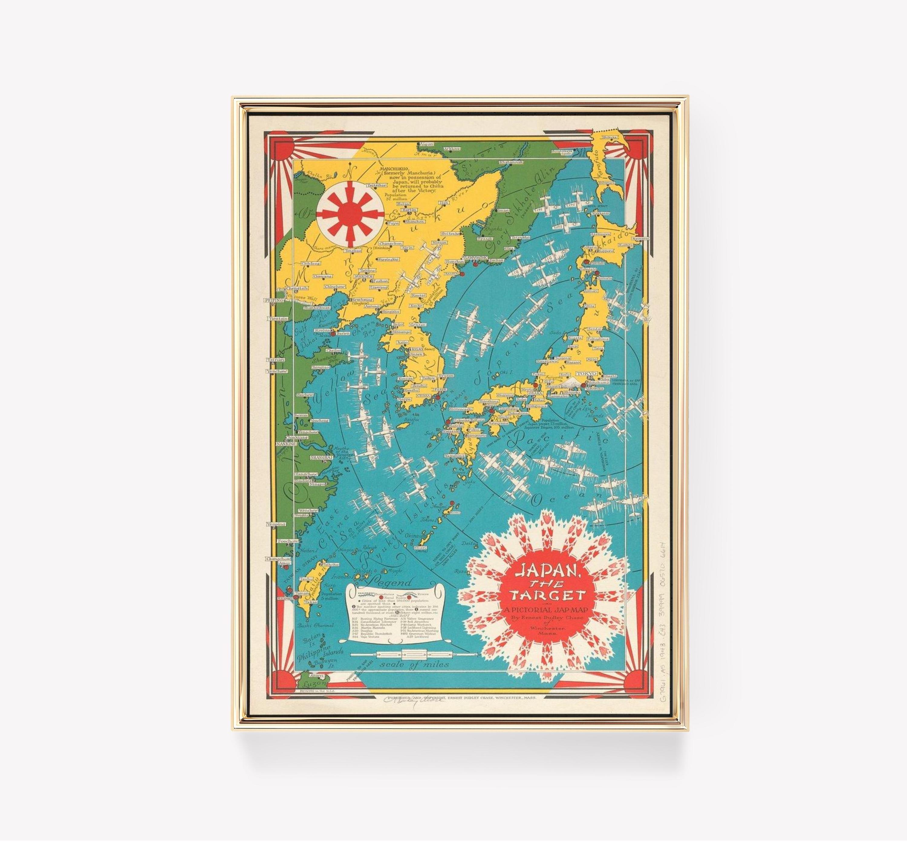 Ernest Dudley Chase Map Japan Pictorial Limited Edition Posters (No Frame)
