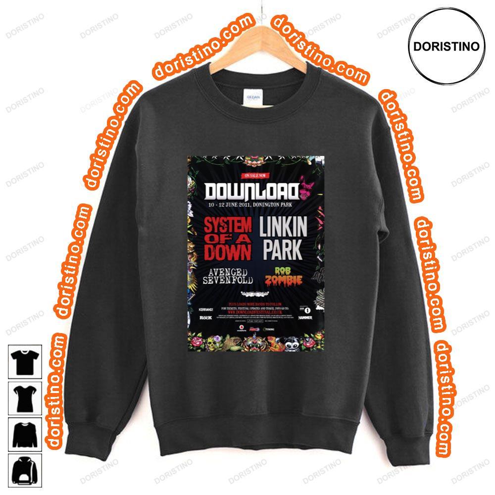 Download Festival 2011 System Of A Down Linkin Park Shirt
