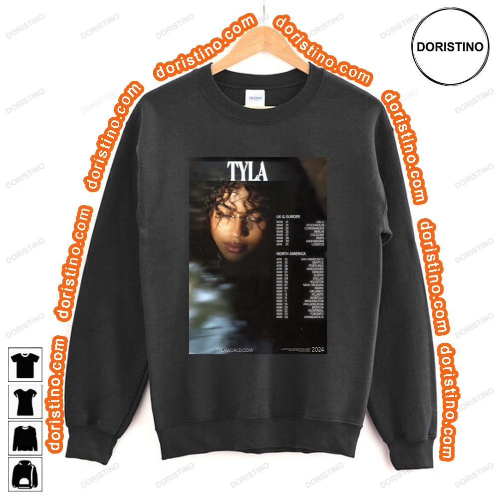 Tyla Singer Tyla 2024 World Tour Uk Europe North America Shirt