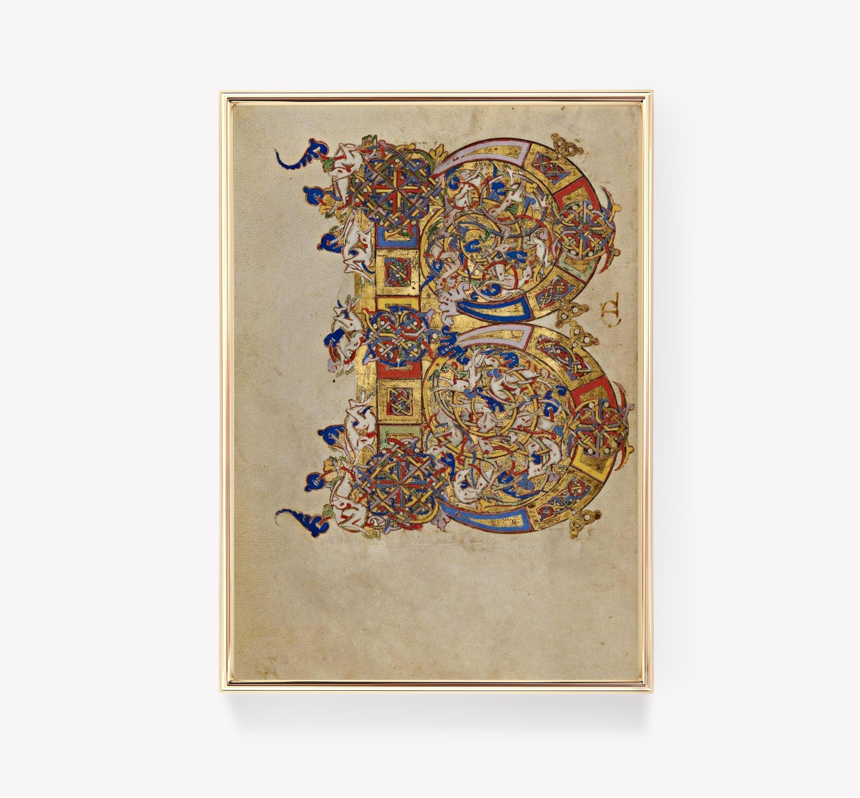 Vintage Manuscript Illuminated Limited Edition Posters (No Frame)