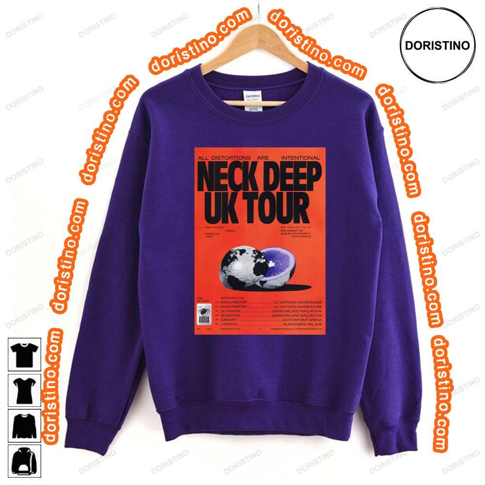 Neck Deep All Distortions Are Intentional 2020 Uk Tour Awesome Shirt