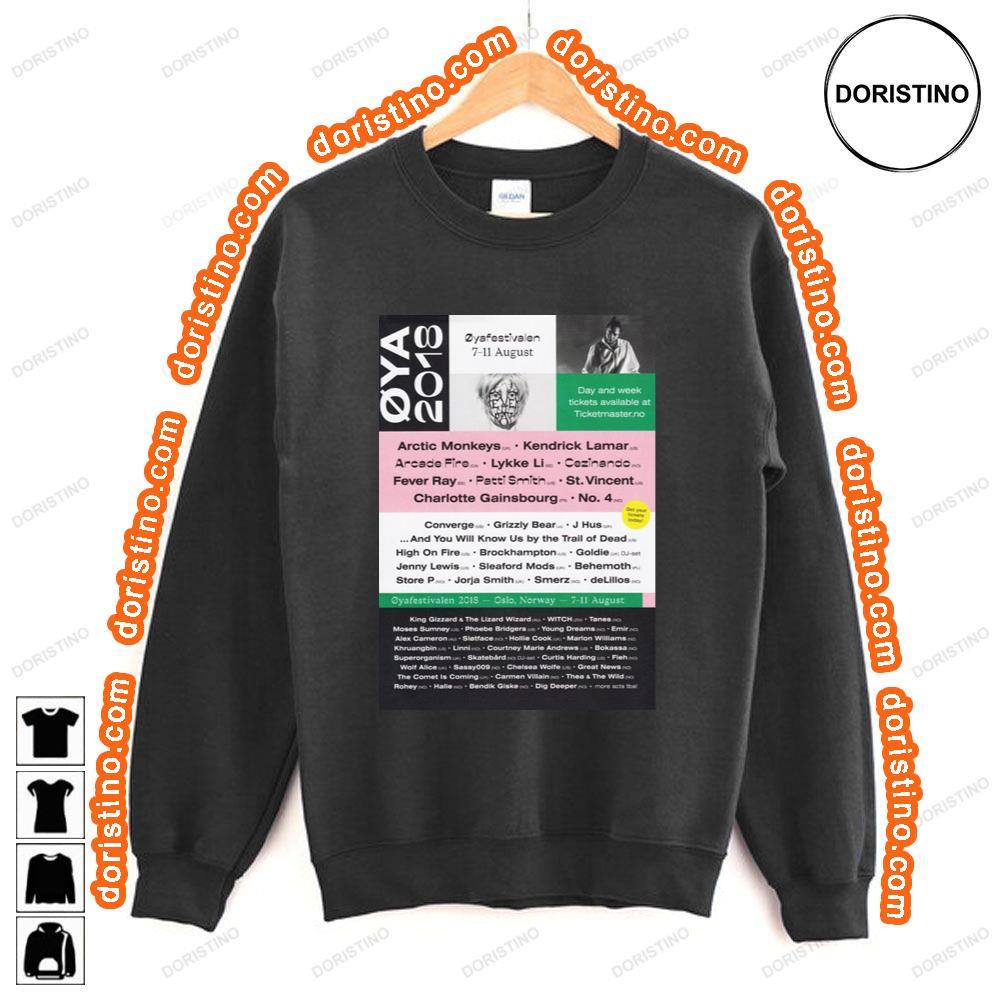 Oya Festival 2018 Arctic Monkeys Kendrick Lamar Arcade Fire Shirt