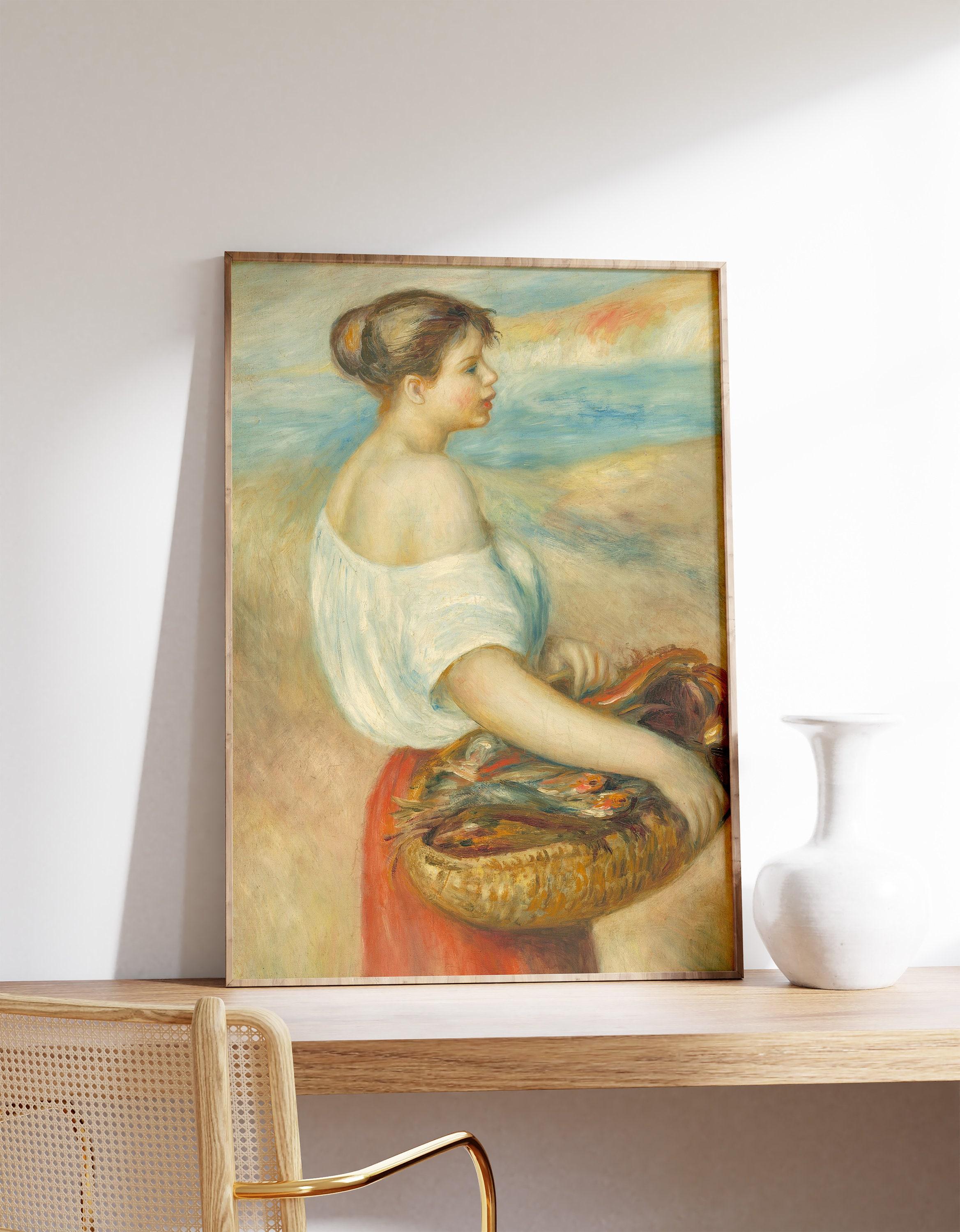 Auguste Renoir Girl With A Basket Of Fish 1889 Vintage Trending Style ...