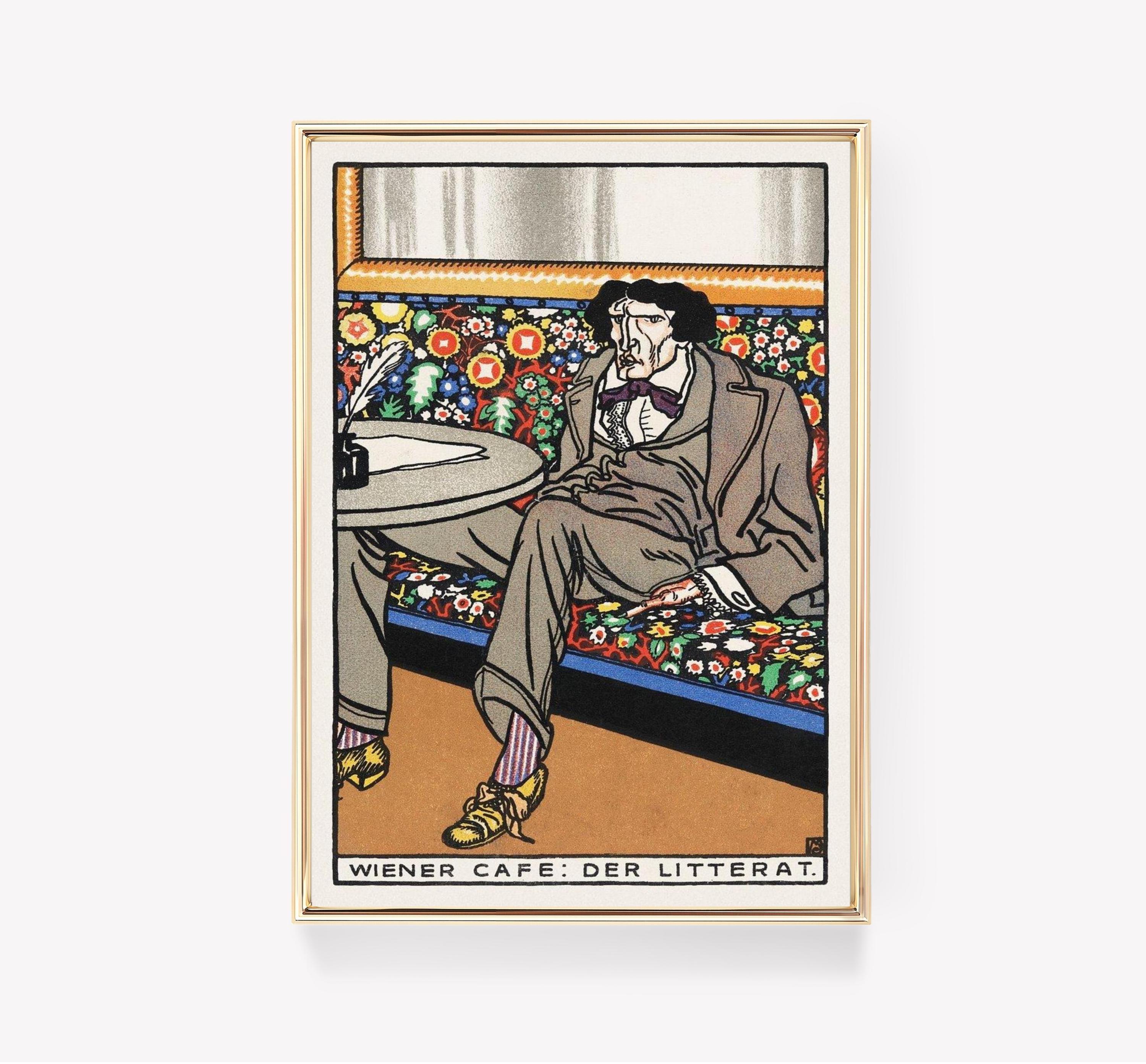 Viennese Cafe Art Moriz Jung Illustration Coffee House Limited Edition ...