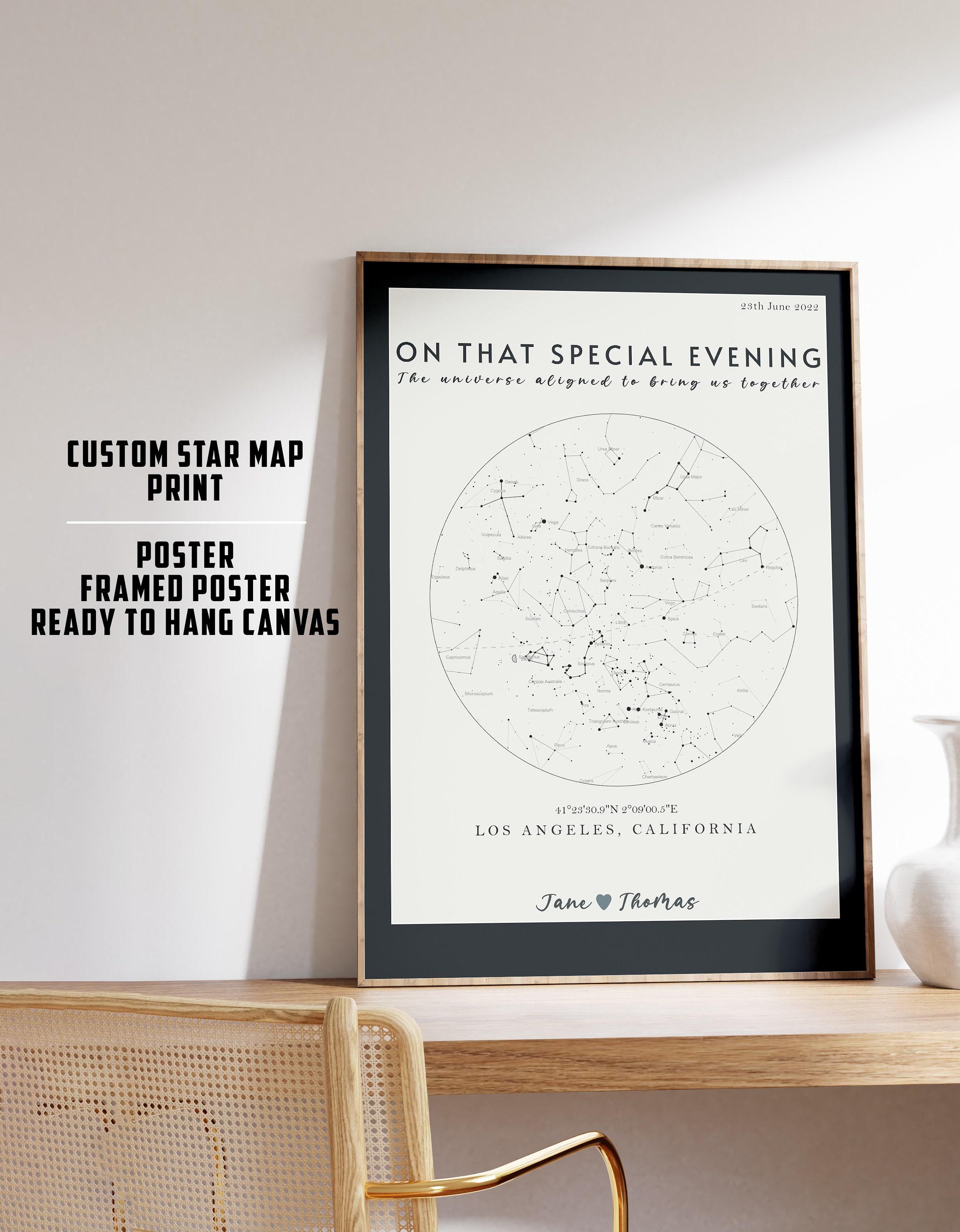Custom Star Map Limited Edition Posters (No Frame)