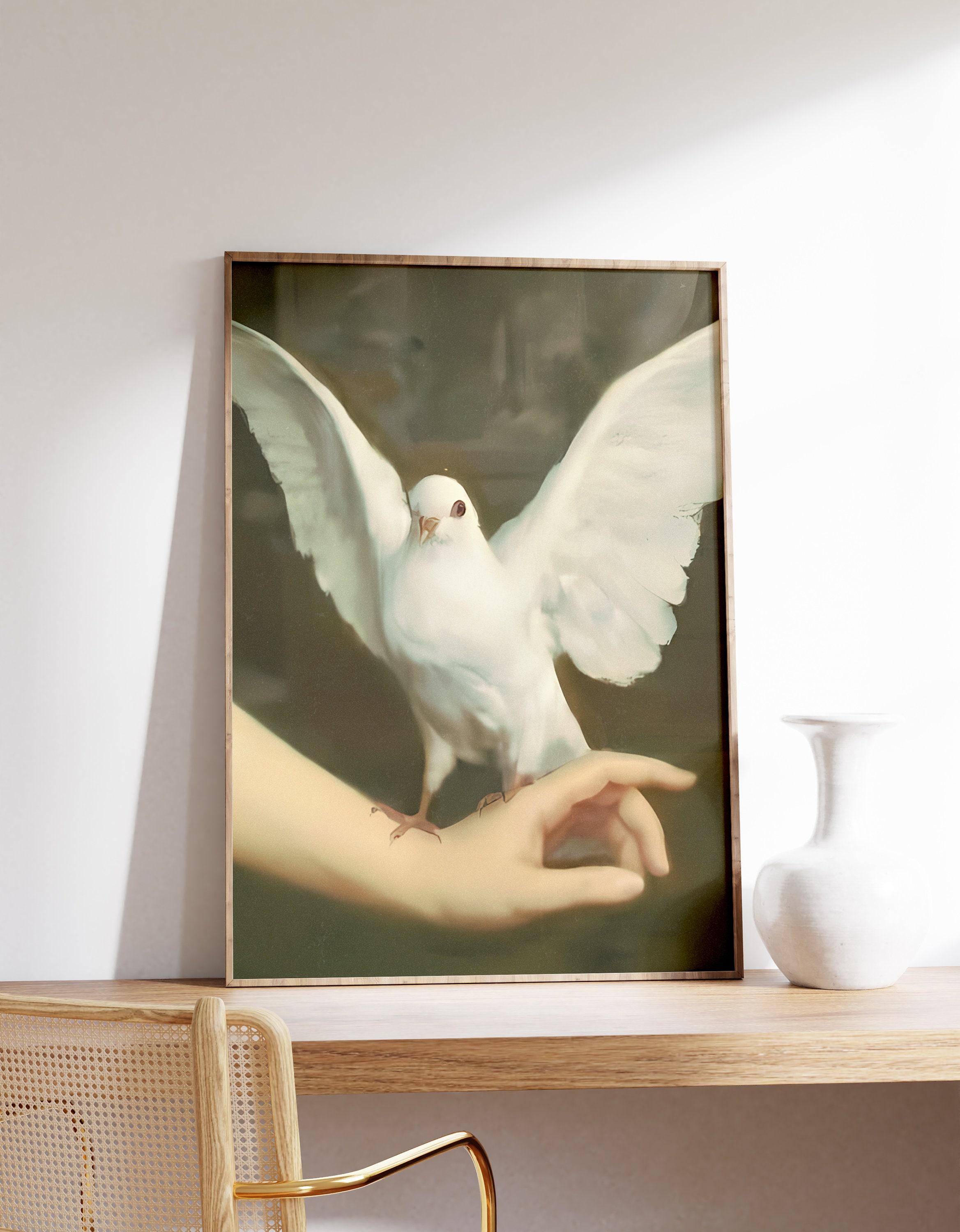 Doves In Art Doves Trending Style Poster (No Frame)