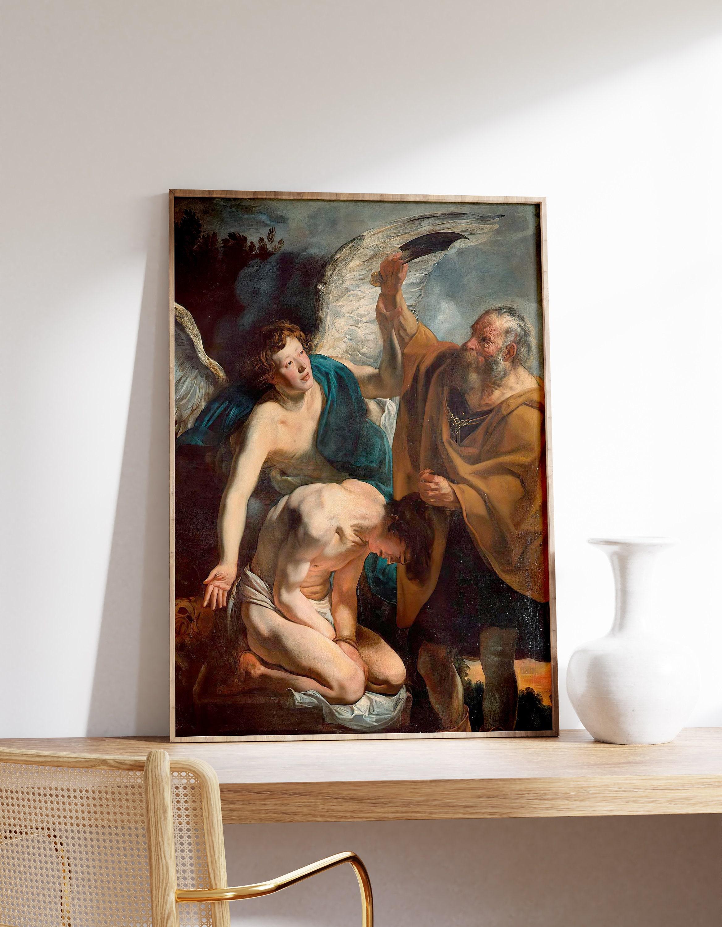 Jacob Jordaens The Sacrifice Of Isaac 1625 Biblical Scene Art Vintage ...