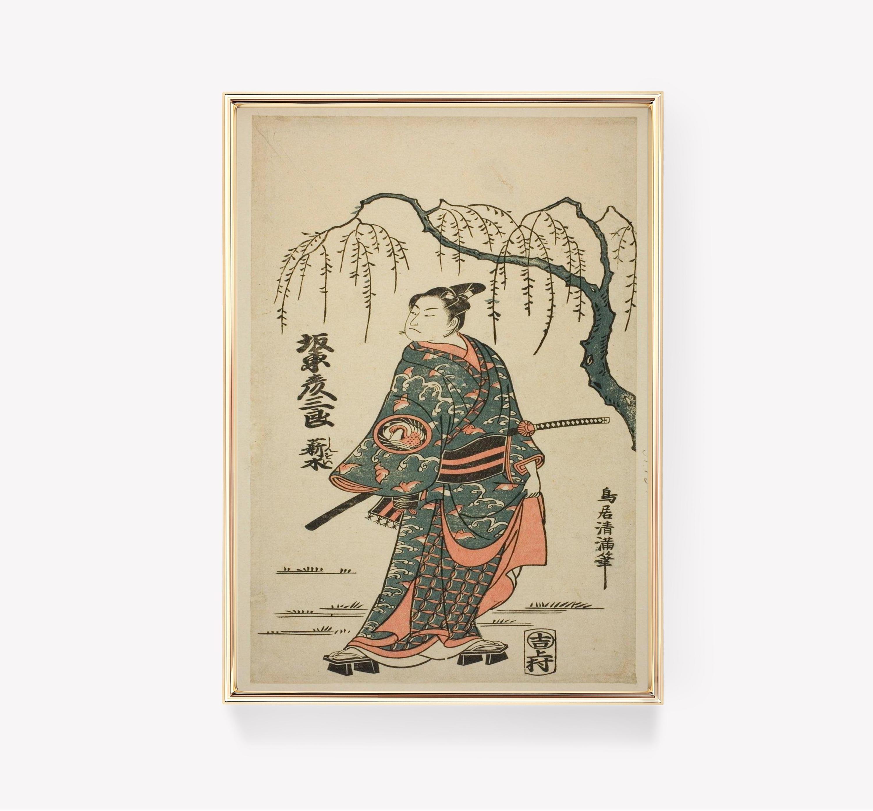 Kabuki Actor Samurai Art Hokusai Limited Edition Posters (No Frame)