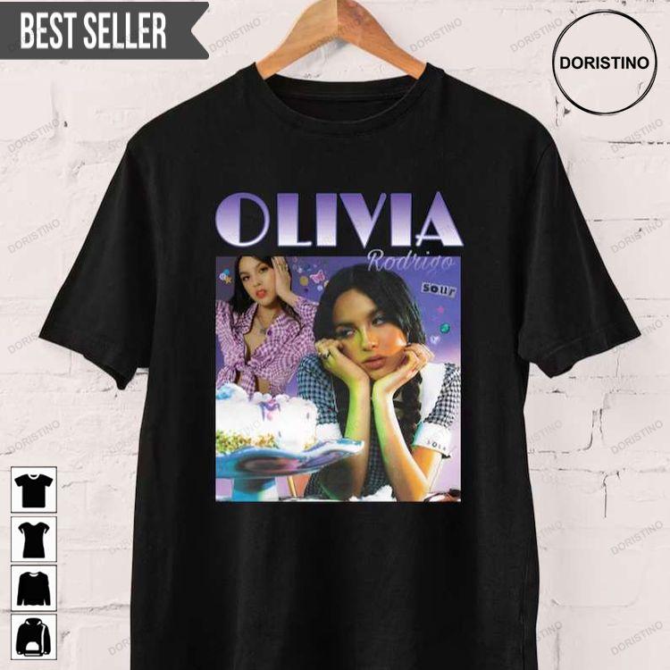 Olivia Rodrigo Sour Black Music Singer Shirt
