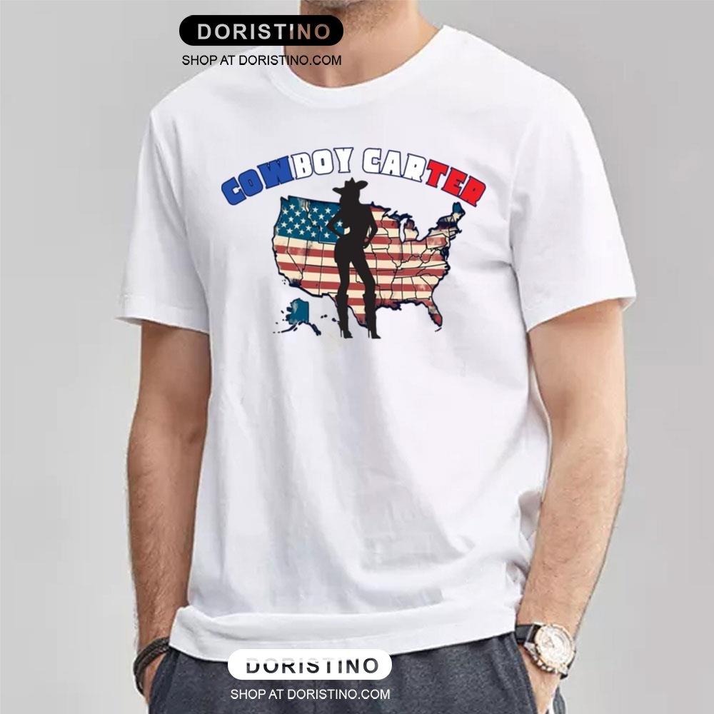 Usa Map Beyonc Cowboy Carter Cowboy Map Beyonc Usa Carter Tshirt